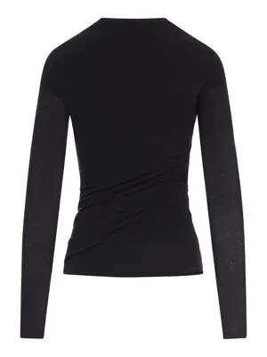 JIL SANDER Double Layer Long Sleeved Shirt - Black