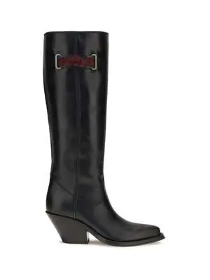 Chloé Azelan Over-the-knee Leather Boots - Black