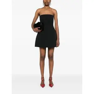 Max Mara Strapless Pleated Dress