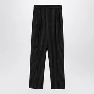Max Mara Pinstriped Virgin Wool Trousers