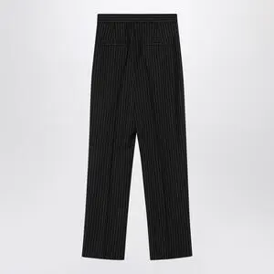 Max Mara Pinstriped Virgin Wool Trousers