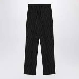 Max Mara Pinstriped Virgin Wool Trousers