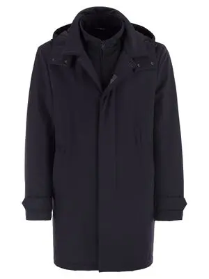 FAY Morning Coat Travel In Jersey Stretch - Blue