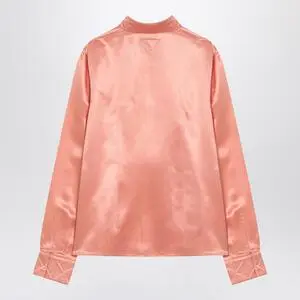 Prada Coral-coloured Shirt In Silk Blend