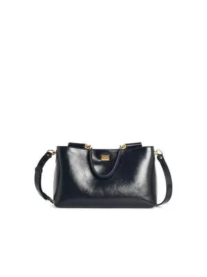Dolce & Gabbana Large 'my Sicily' Leather Bag - Black