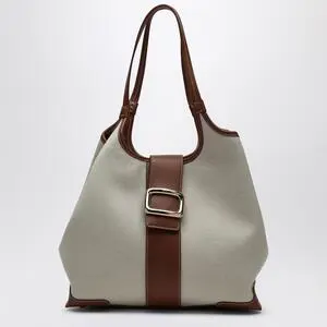 ROGER VIVIER Viv' Choc Medium Shopping Bag Natural Coloured - Cream