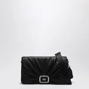 ROGER VIVIER Viv' Choc Large Leather Bag - Black