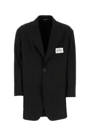 Dolce & Gabbana Shantung Oversize Blazer - Black
