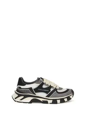 Dolce & Gabbana Paneled Mesh Detail Sneakers - Gray