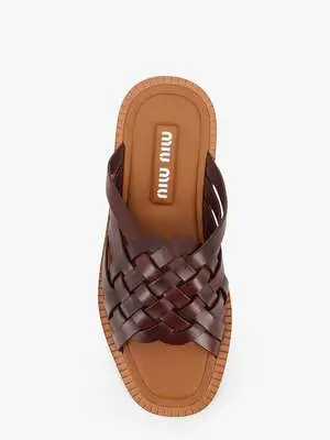 Miu Miu Leather Sandals - Multicolor