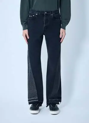 GALLERY DEPT. Twisted Wide Leg Jeans - Black