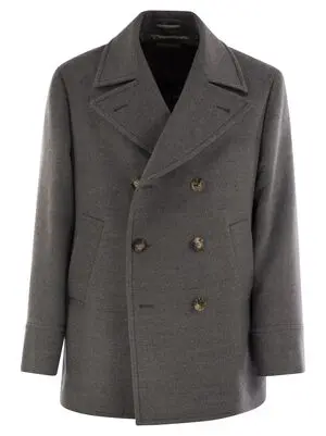 Brunello Cucinelli One-and-a-half-breasted Wool Coat