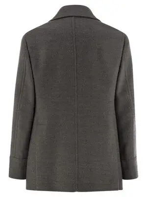 Brunello Cucinelli One-and-a-half-breasted Wool Coat