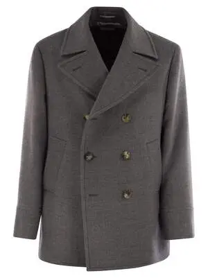 BRUNELLO CUCINELLI BRUNELLO CUCINELLI One-and-a-half-breasted Wool Coat