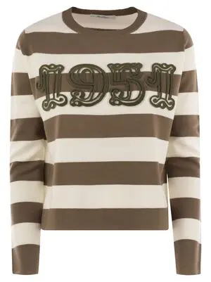 Max Mara Viterbo Wool Sweater With Embroidery - Multicolor