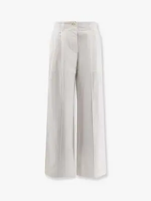 TOTEME Relaxed Cotton Trousers - White