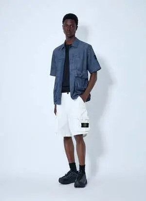 Stone Island Short-sleeve Overshirt With Flap Pockets