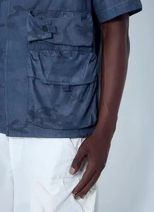 Stone Island Short-sleeve Overshirt With Flap Pockets