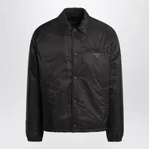 Prada Re-nylon Zip-up Jacket - Black