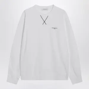 Givenchy Couture Seam Sweatshirt With Embroidered Logo - White
