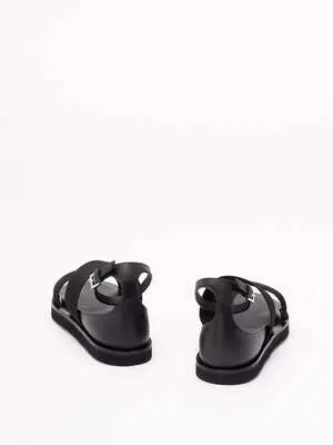 Max Mara Leather Flat Sandals