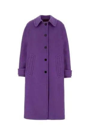Gucci Wool Blend Coat - Purple