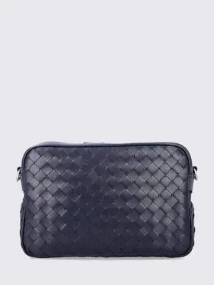 Bottega Veneta Woven Leather Shoulder Bag - Blue