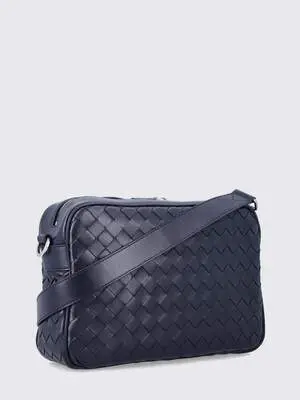 Bottega Veneta Woven Leather Shoulder Bag - Blue