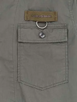 Dolce & Gabbana Cotton Shirt With Logo Patch