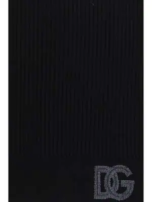 Dolce & Gabbana Ribbed Virgin Wool Scarf