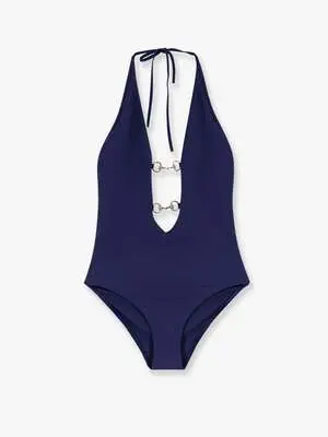 Gucci One-piece Swimsuit With Horsebit Details - Multicolor