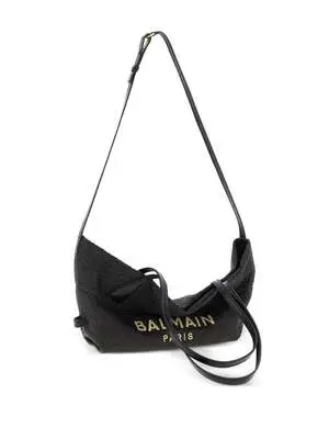 Balmain Track Small Rafia Tote
