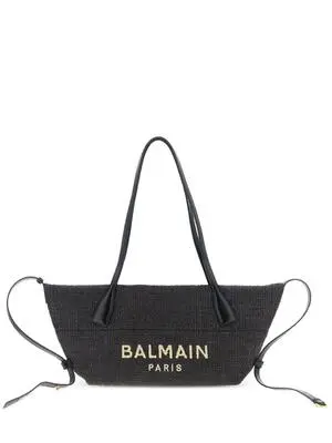 Balmain Track Small Rafia Tote - Multicolor