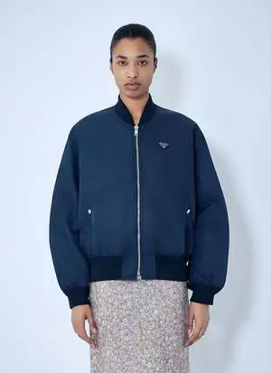 Prada Zip-up Bomber Jacket - Blue