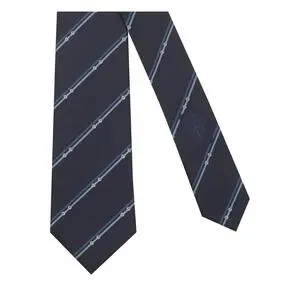 Gucci Jacquard Silk Tie With Diagonal Clamp