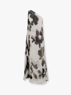 Max Mara Mxefuggito Pleated Long Dress