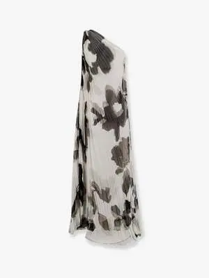 Max Mara Printed One-shoulder Dress - Multicolor