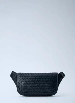 Bottega Veneta Intrecciato Woven Leather Belt Bag - Black
