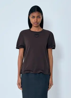 Prada Cotton Jersey T-shirt - Brown