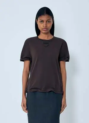 Prada Straight Hem T-shirts For Women