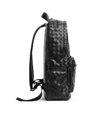 Bottega Veneta Intrecciato Backpack - Black