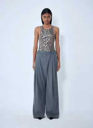 GANNI Rib Tank Top - Brown