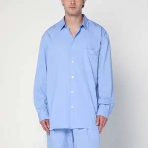 TEKLA Cornflower Pyjama Shirt - Blue