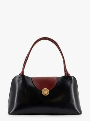 Versace Vivian Leather Shoulder Bag - Black