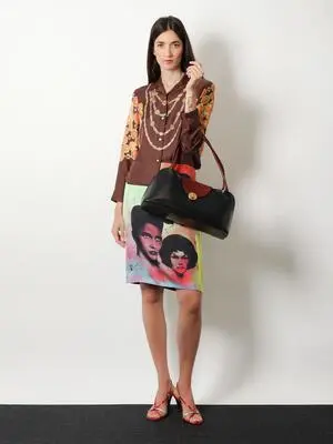 Versace Vivian Leather Shoulder Bag