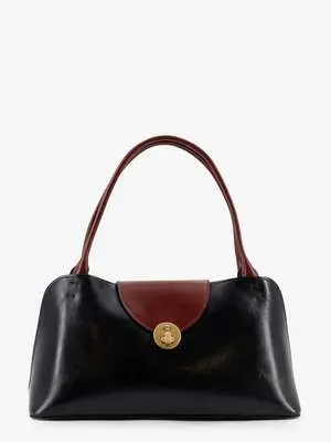 Versace Vivian Leather Shoulder Bag - Black