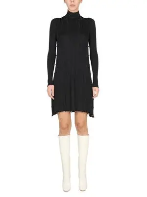 Bottega Veneta Plissé Dress - Black