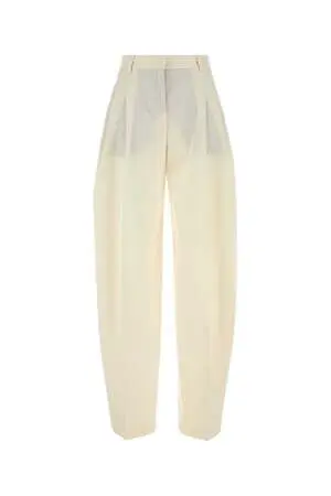 Andamane Ivory Gabardine Pant - White