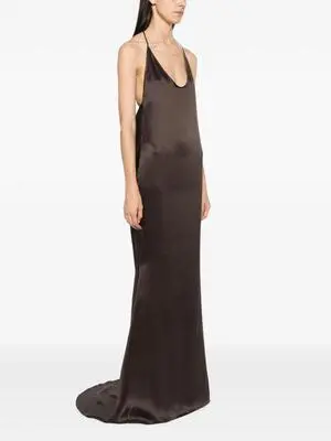 TOM FORD Long Silk Evening Dress - Brown