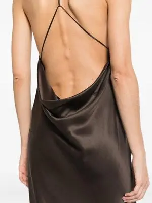 TOM FORD Long Silk Evening Dress - Brown
